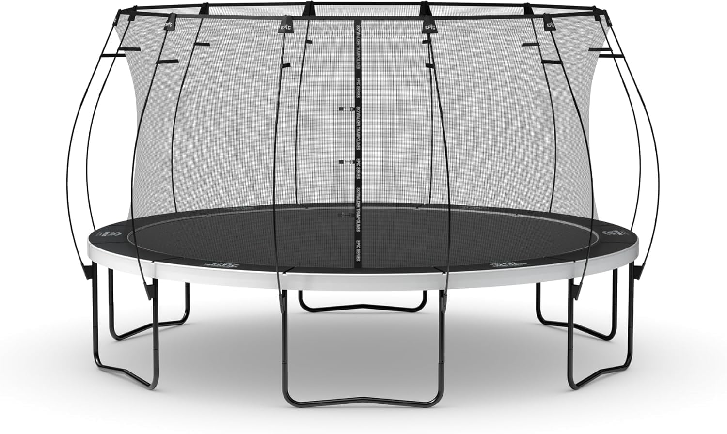 SKYWALKER TRAMPOLINES Epic Series 14ft Round Trampoline with Safety Enclosure Net - Heavy Duty ...