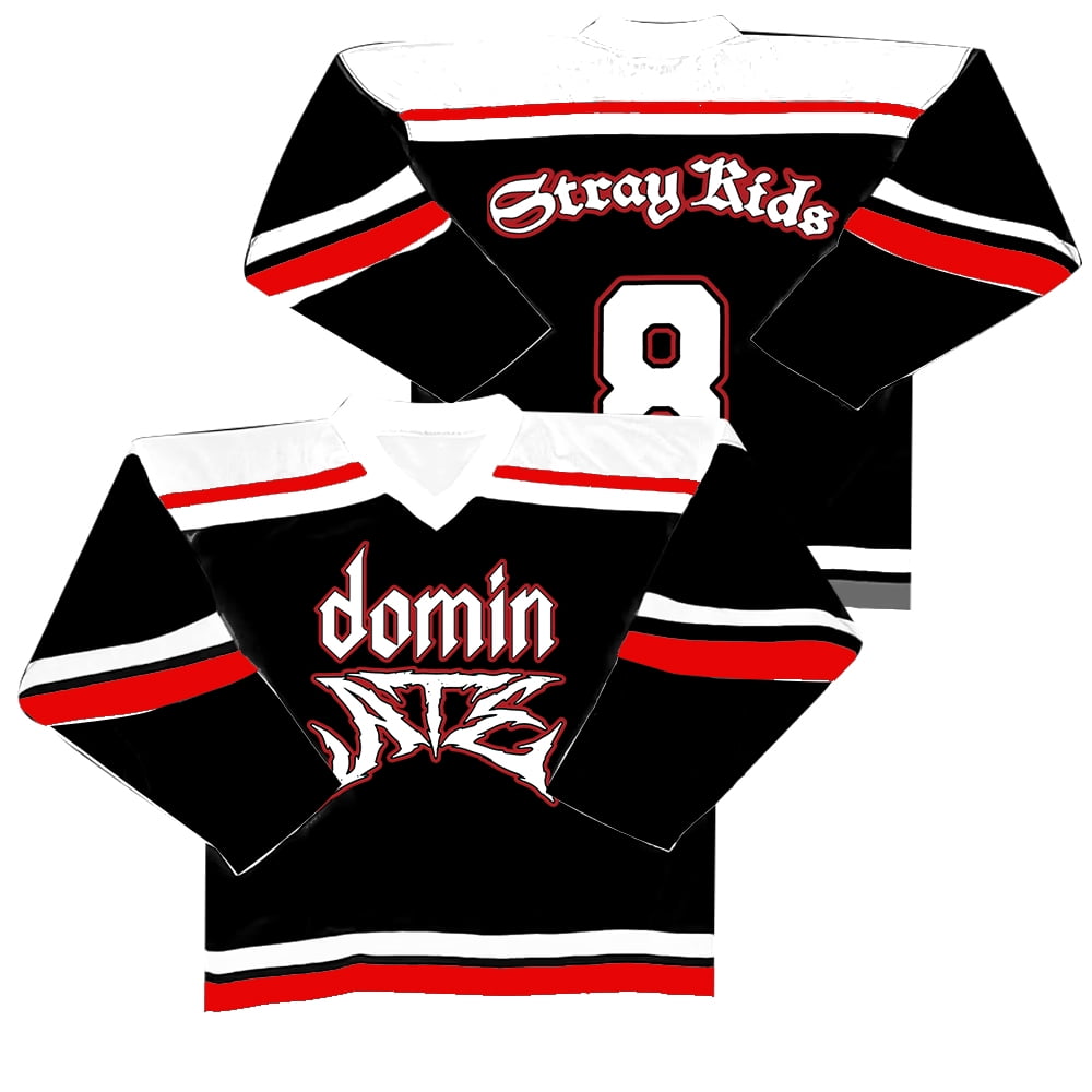 SKZ Stray Kids 8 Jersey Dominate World Tour Merch V-neck Tee Cosplay ...