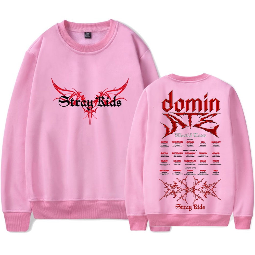 SKZ Stray Kids Dominate World Tour Dates Long Sleeve Tee Cosplay Unisex ...