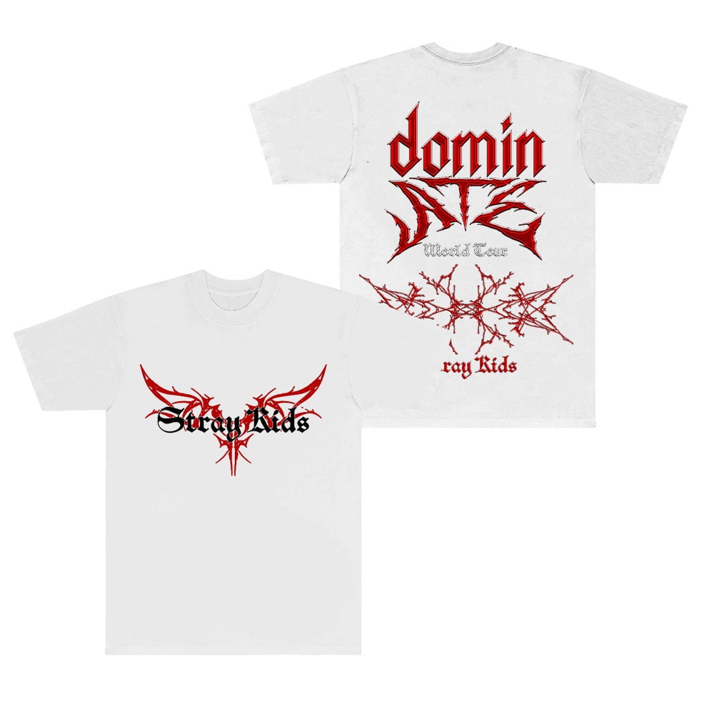 SKZ Stray Kids Dominate World Tour Logo T-Shirts Cosplay Unisex Fashion ...