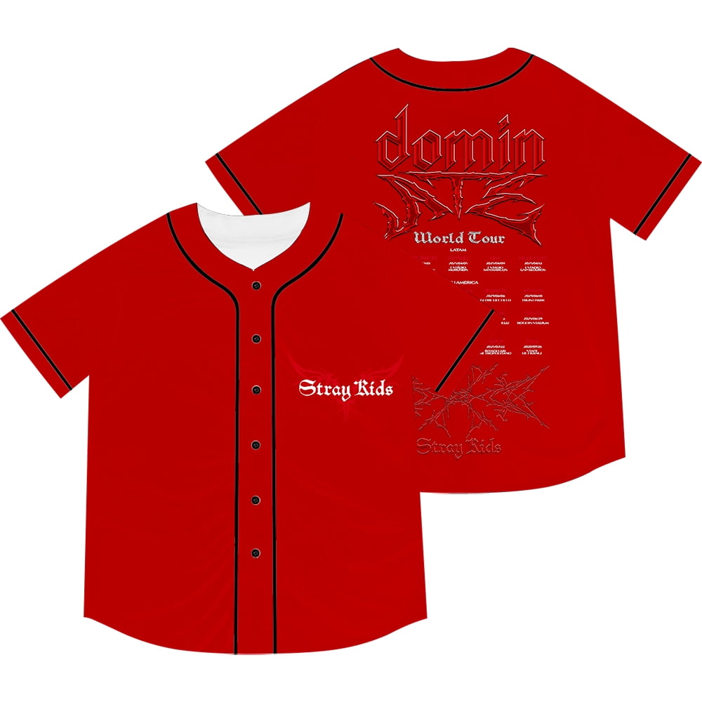 SKZ Stray Kids Dominate World Tour Merch Baseball Jacket Tee Cosplay ...