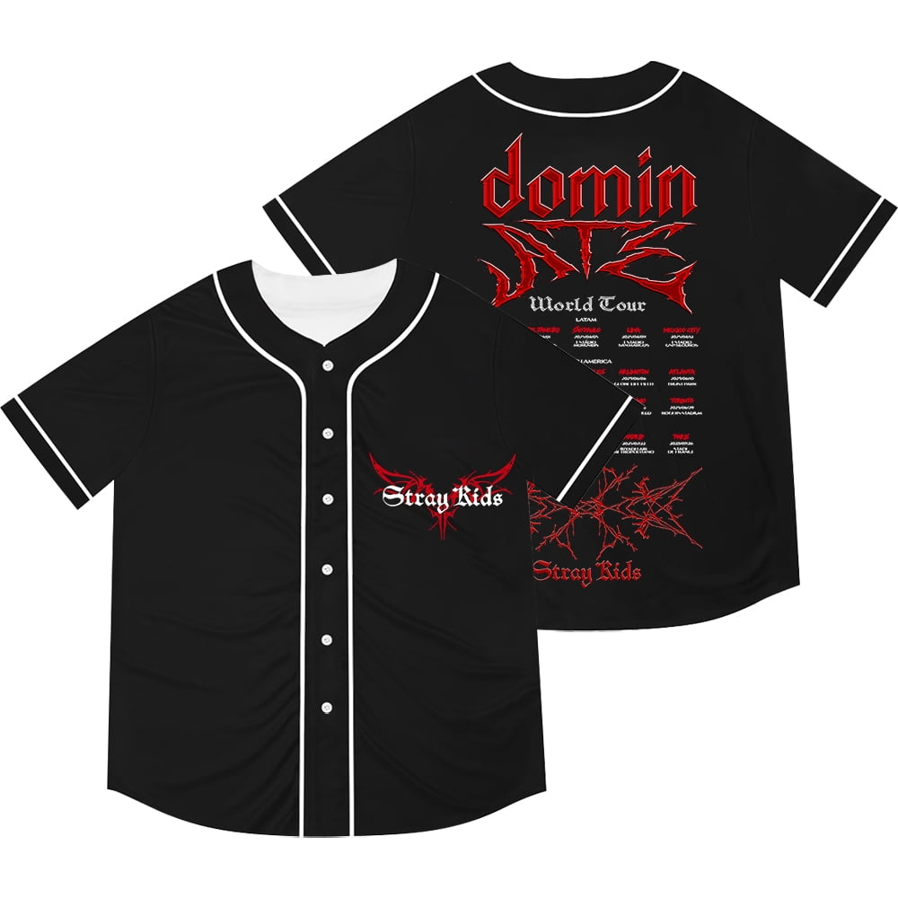 SKZ Stray Kids Dominate World Tour Merch Baseball Jacket Tee Cosplay ...