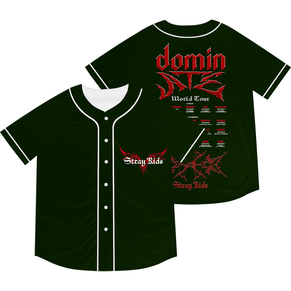 SKZ Stray Kids Dominate World Tour Merch Baseball Jacket Tee Cosplay ...