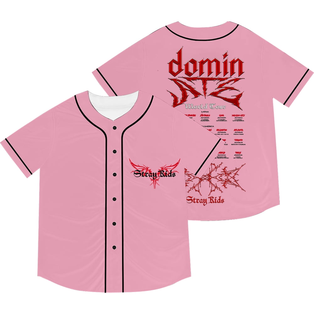 SKZ Stray Kids Dominate World Tour Merch Baseball Jacket Tee Cosplay ...