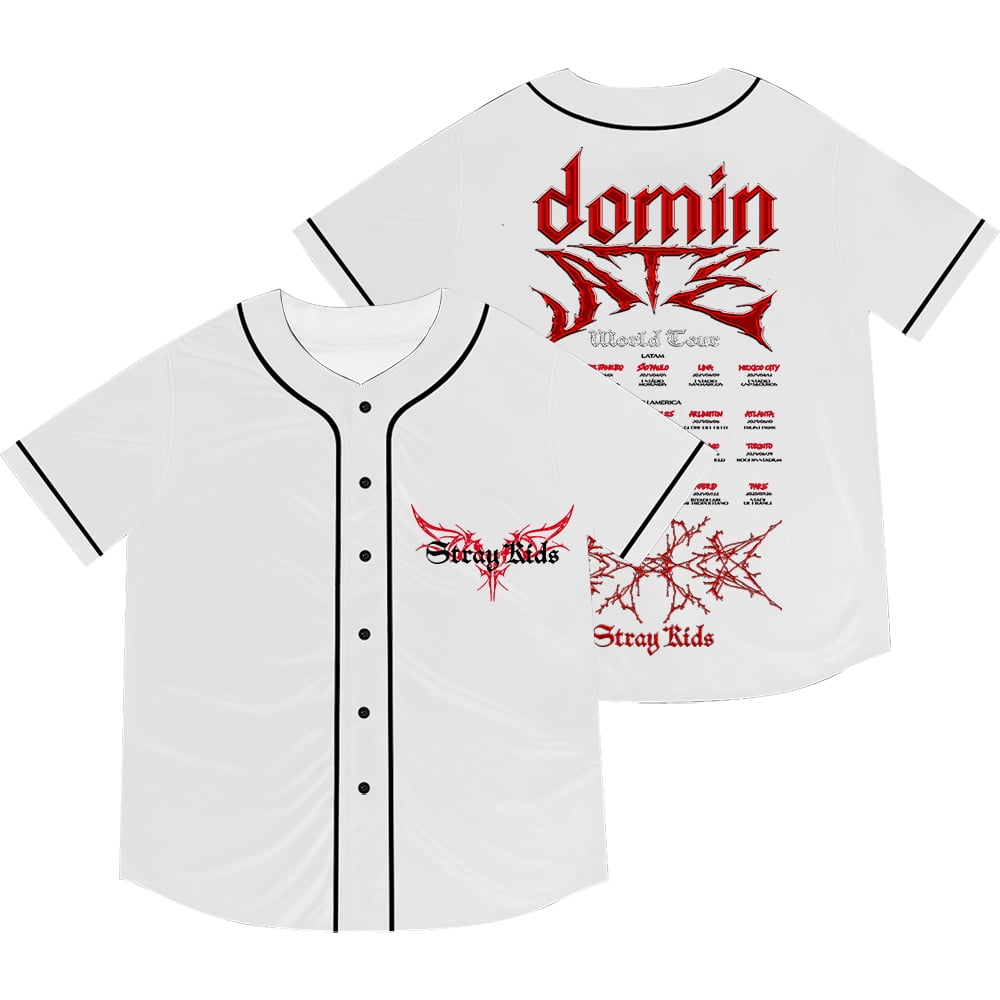 SKZ Stray Kids Dominate World Tour Merch Baseball Jacket Tee Cosplay ...