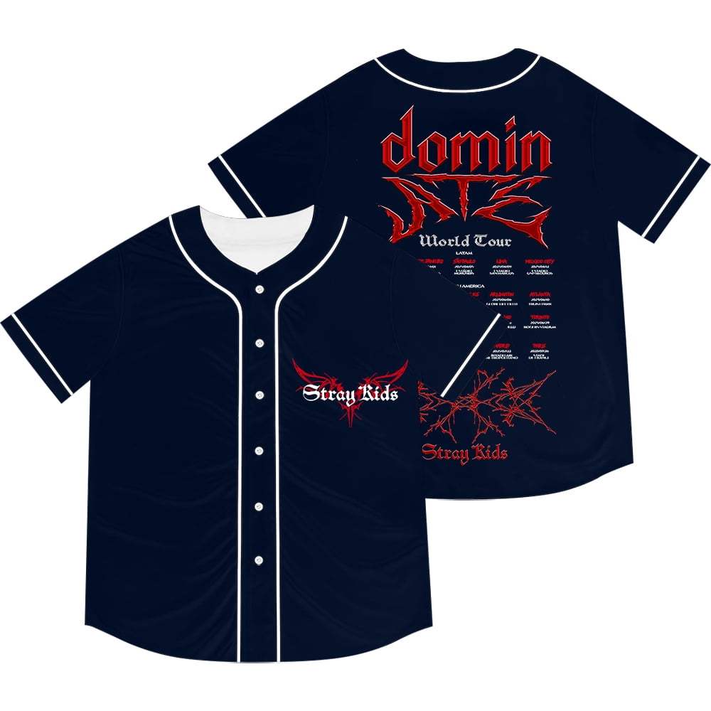 SKZ Stray Kids Dominate World Tour Merch Baseball Jacket Tee Cosplay ...