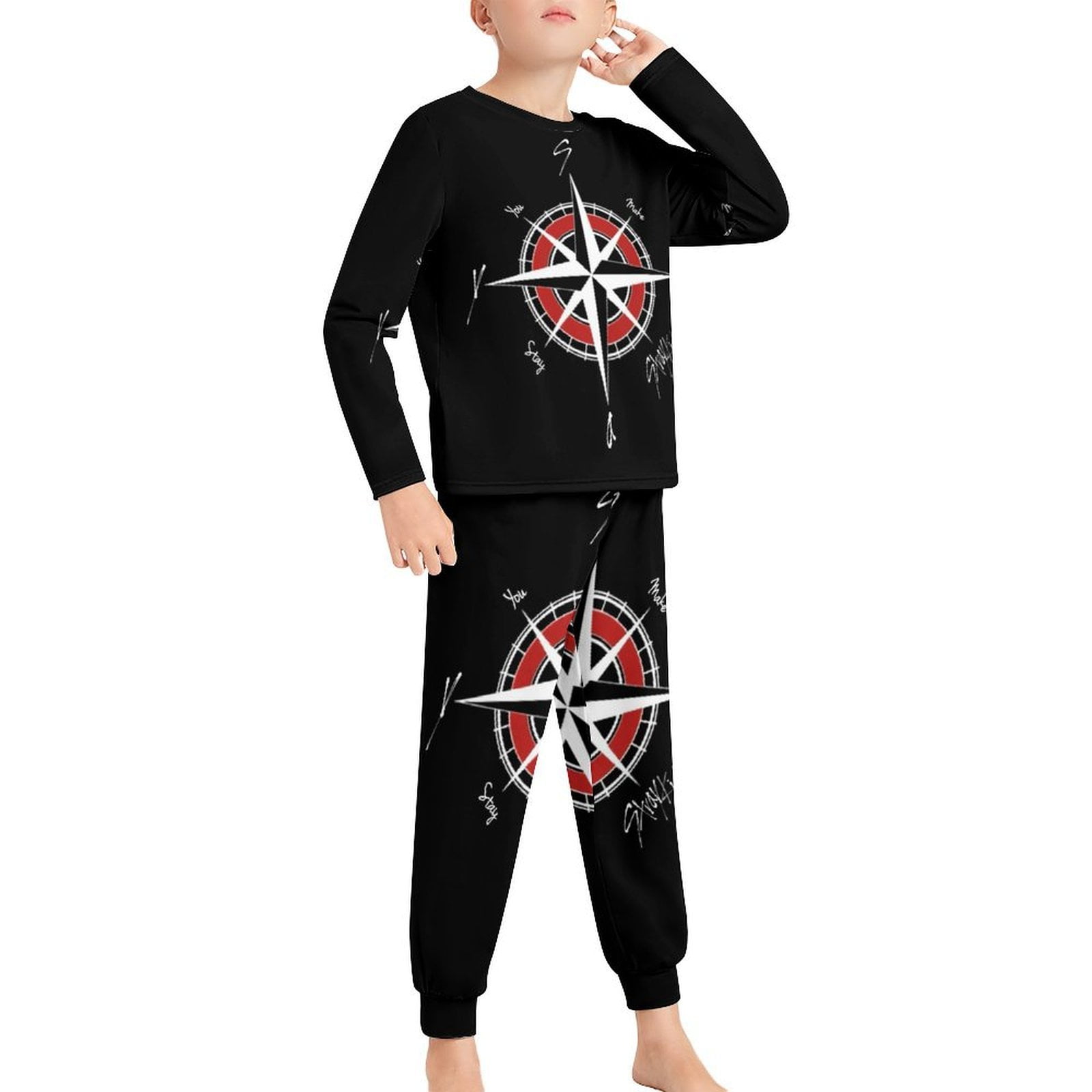 SKZ Stray Korea Ki-DS Costumes T Shirt Set Crewneck Tee Shirt Pants Set ...