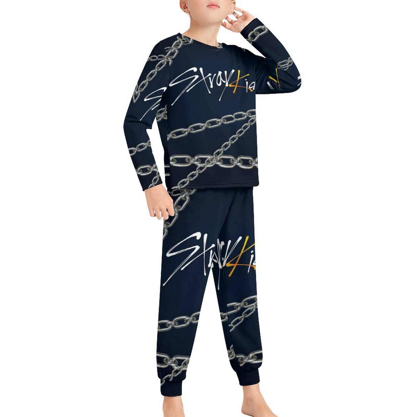 SKZ Stray Korea Ki-DS Costumes T Shirt Set Crewneck Tee Shirt Pants Set ...