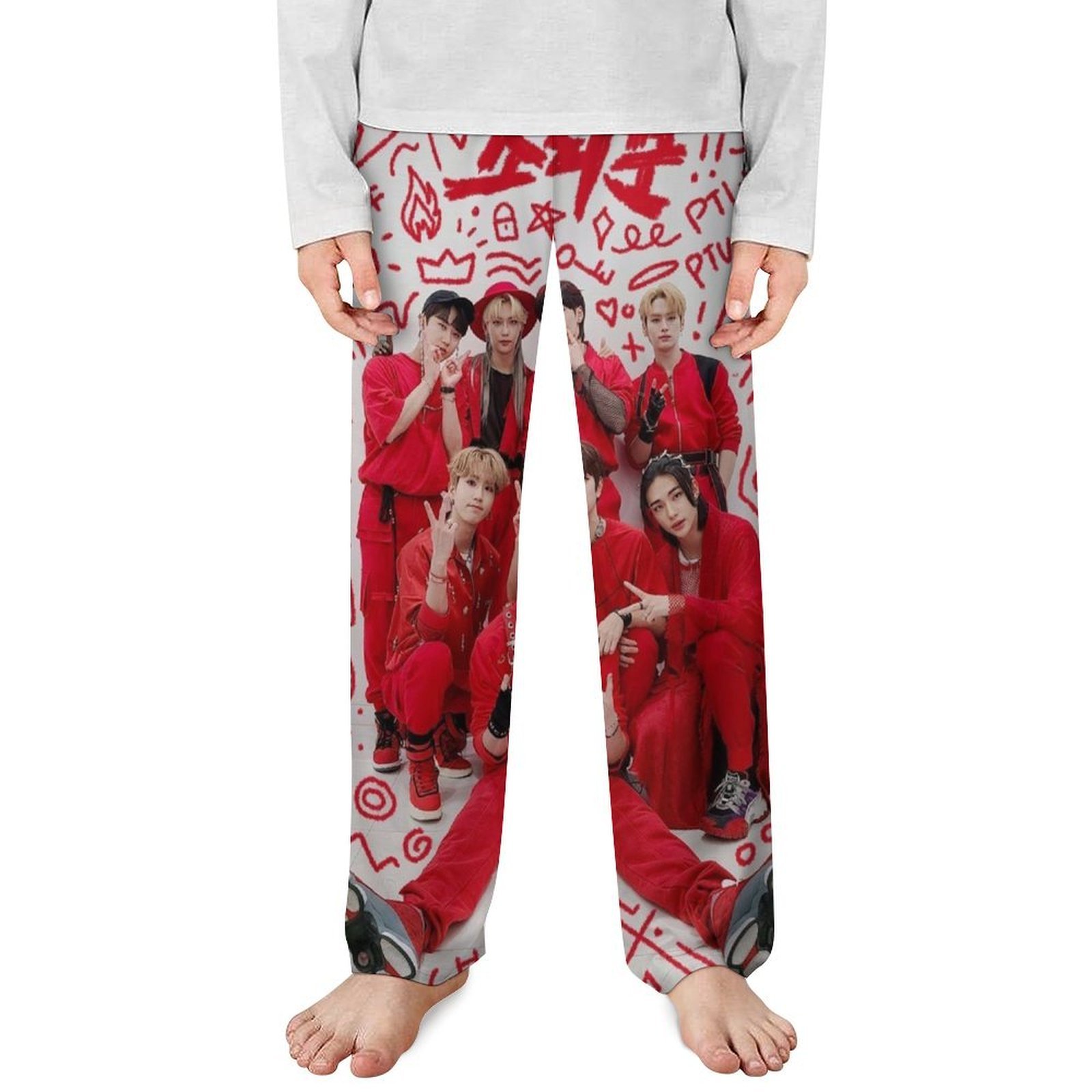 SKZ Stray Korea Ki-DS Pajama Pants Cartoon Casual Lounge PJ Bottoms ...