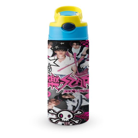 SKZ Stray Korea Ki-DS Water Bottle with Straw Lid Vacuum Insulated ...