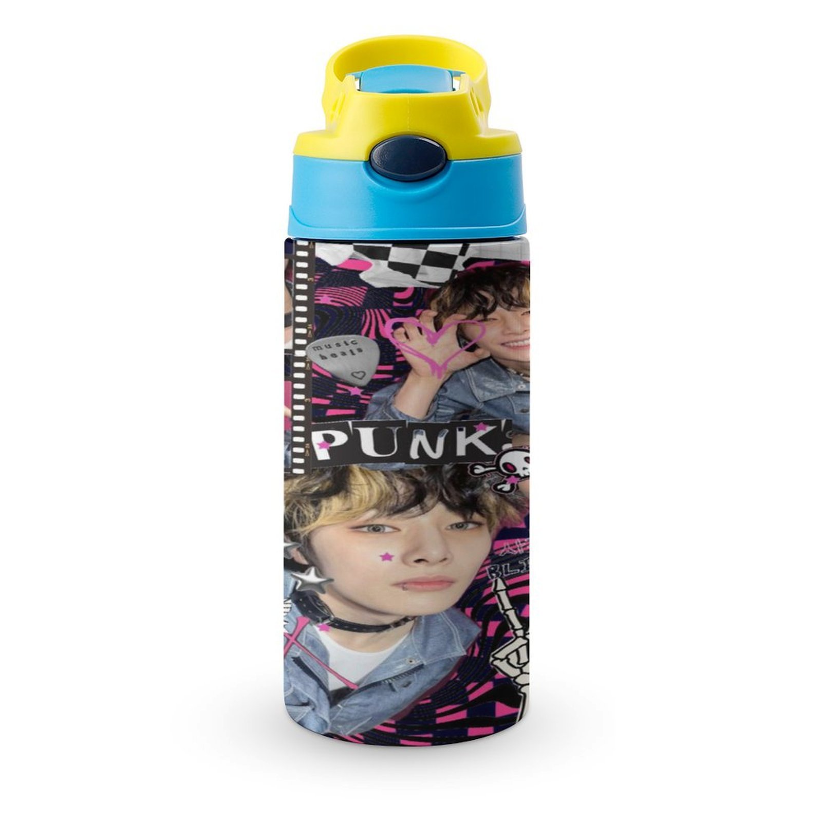 SKZ Stray Korea Ki-DS Water Bottle with Straw Lid Vacuum Insulated ...