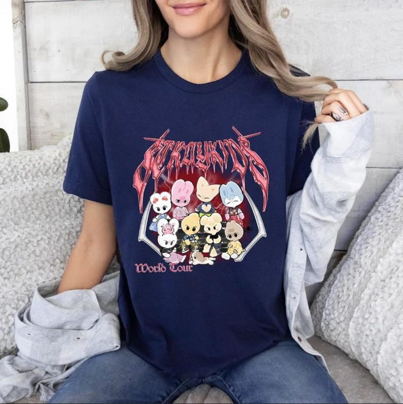 SKZoo Domin ATE World Tour Print T-Shirt, Stray Kid World Tour 2025 ...