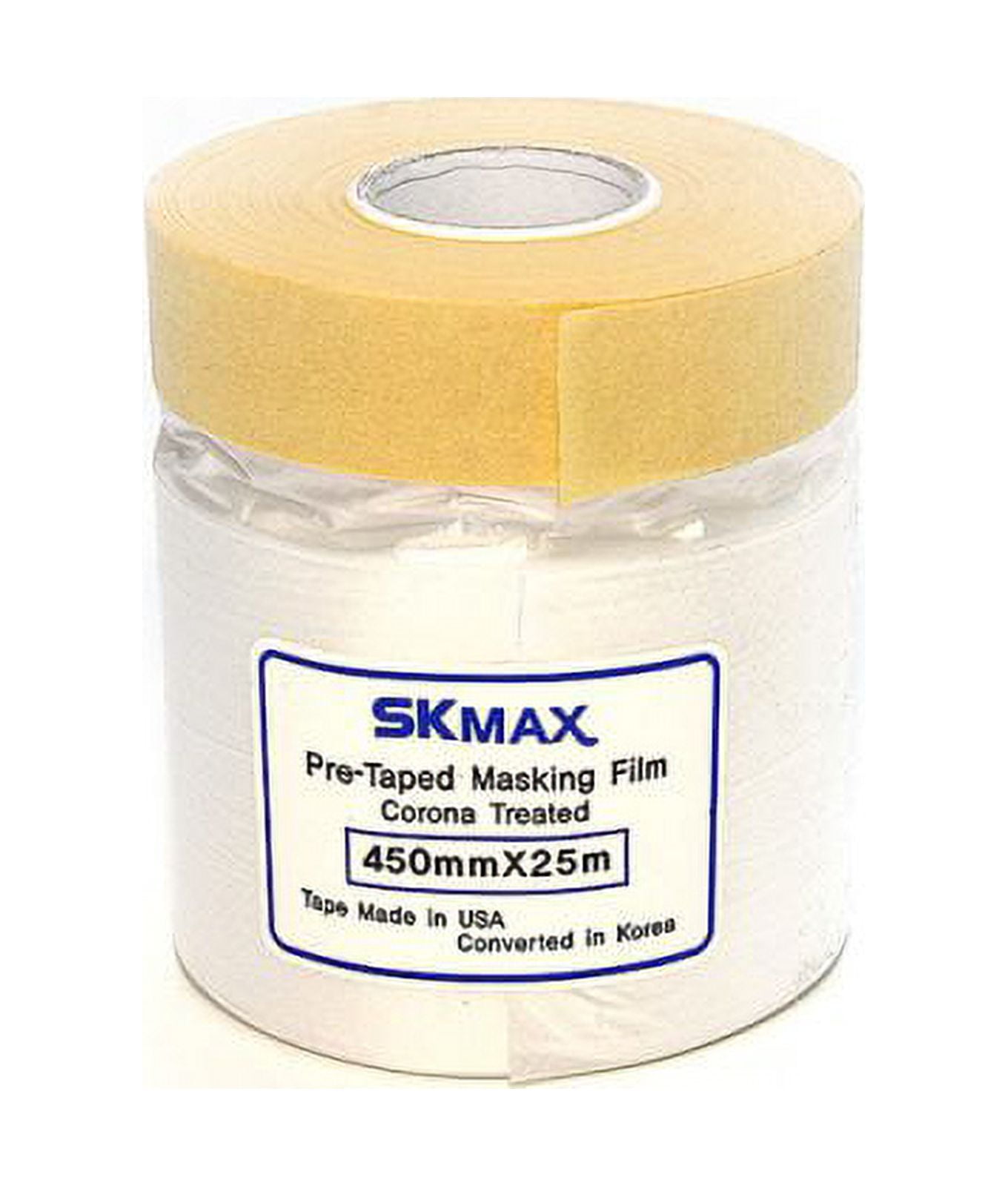 SKmax Pre-taped Masking, 3/4" Masking Tape with 1.5 Ft Drop Down Film ...