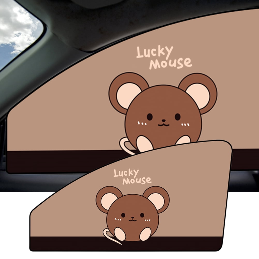 SKtetyds Car Sunshade, Cute Mouse Sun Protection Opaque Black Tape ...