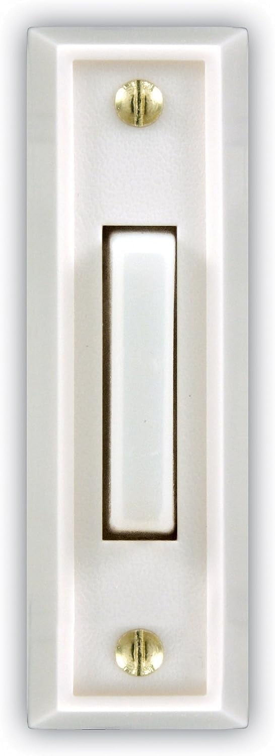 SL-715-1-02 Wired Door Chime Push Button, White with White Lighted ...