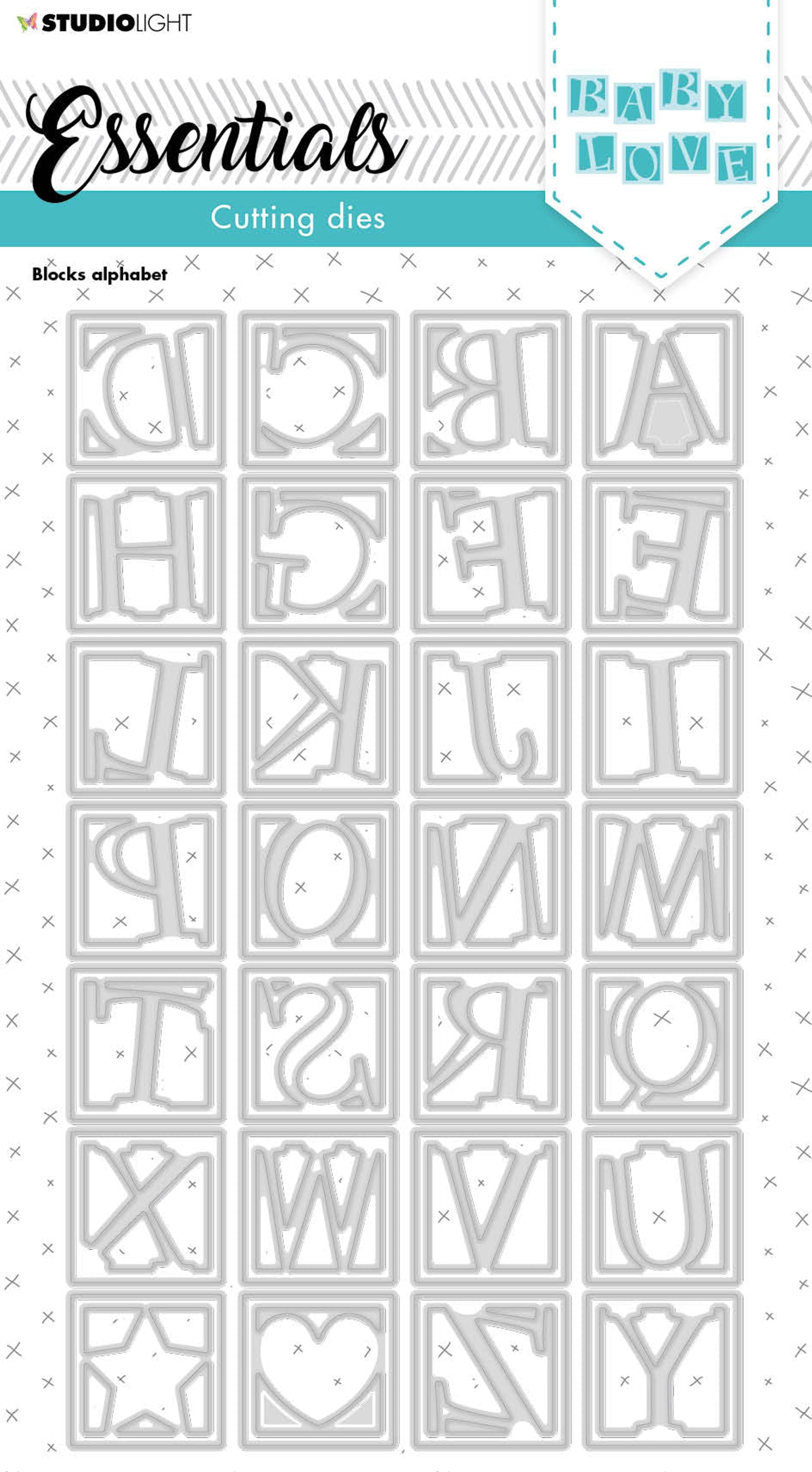SL Cutting Die Block Alphabet Essentials 133x224x1mm 56 PC nr.214 ...