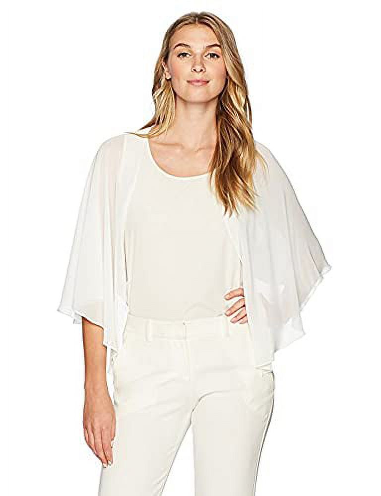 SL Fashions Women's Sheer Capelet Shawl White Size S/M - Walmart.com