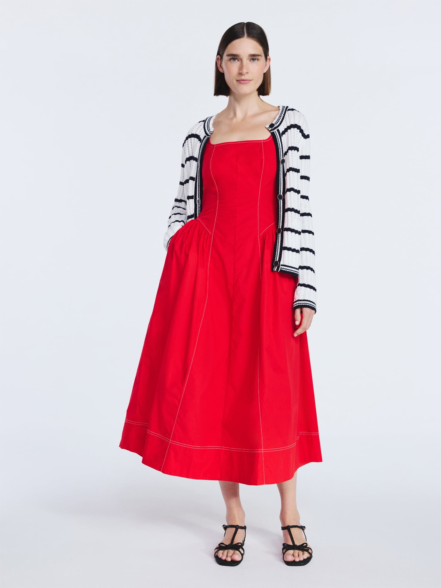 Free Assembly Women's and Women's Plus Sleeveless Cotton Panel Maxi ...