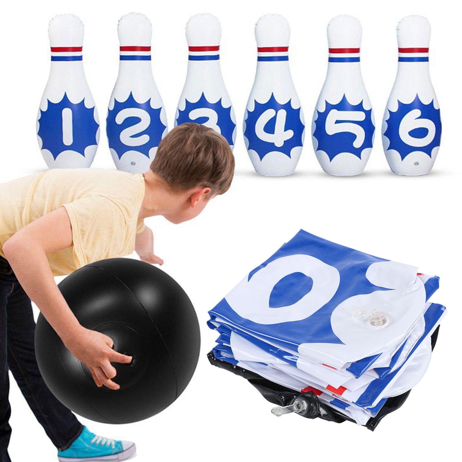 SL00139 Indoor Outdoor Games Inflatable Bowling Set for Kids Adults ...