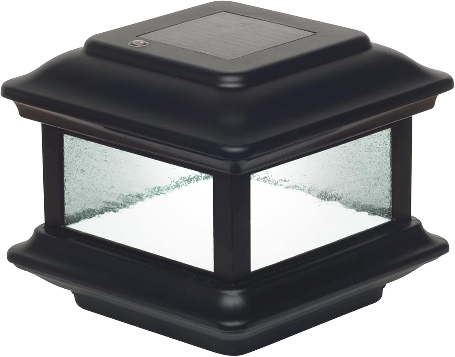 SL088 Aluminum Colonial Solar Post Cap, 4" x 4", Black - Walmart.com