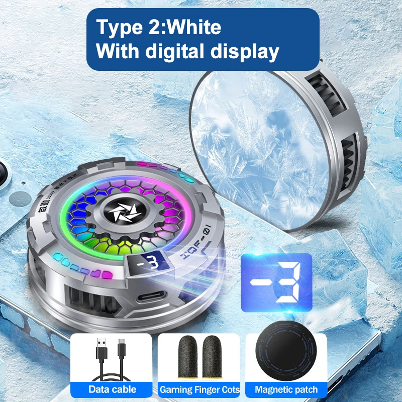 SL19 Mobile Phone Semiconductor Cooling Fan Radiator Magnetic Back-clip Game Cooler for IOS ...