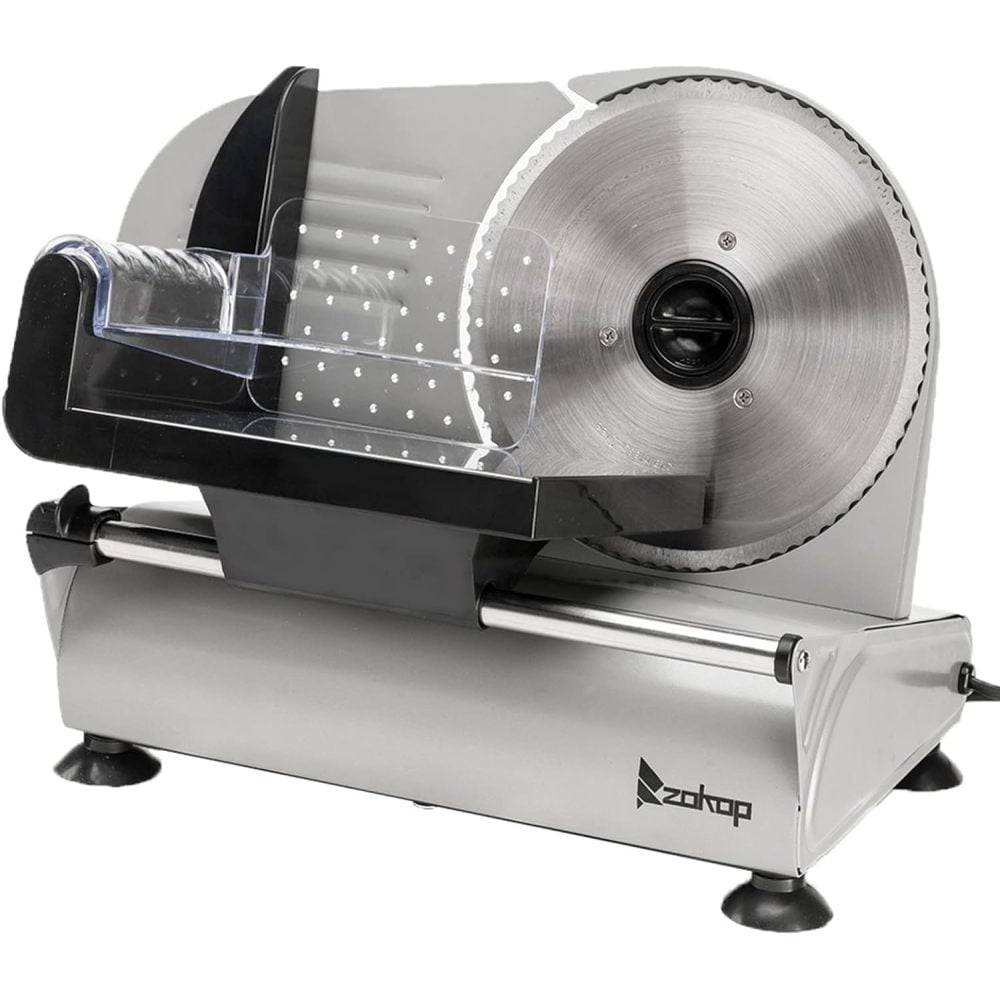 SL526 110V/150W 7.5" Semi-automatic Belt Cutter Deli Food Machine Home ...