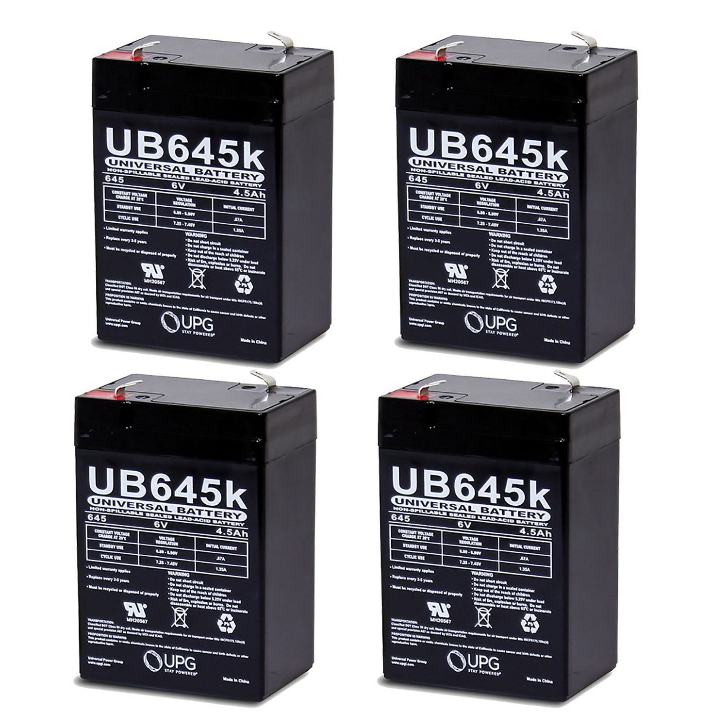 6V 4.5Ah SLA Replacement Battery Compatible with SLA4-6-Streamlight ...