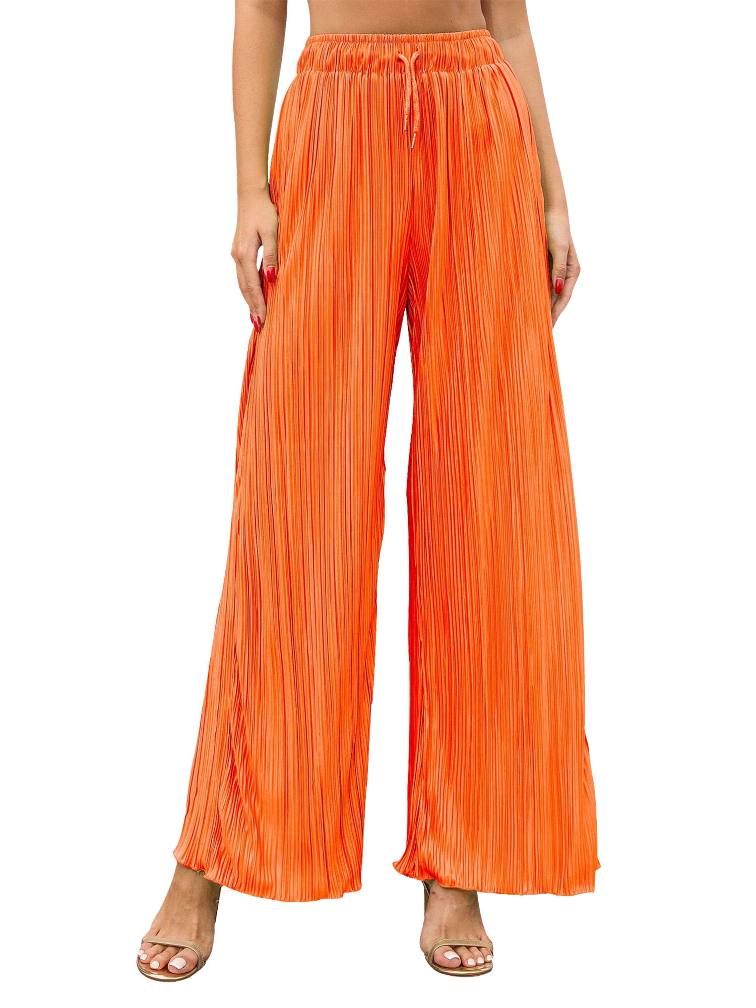 SLADYGLO Women Elegant Wide-Leg Pleated Palazzo Pants for Timeless ...