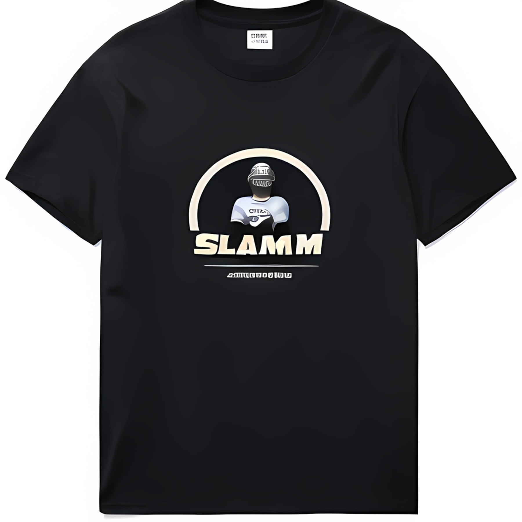 SLAMM Football Player Graphic T-Shirt Mark Gillie Style Circular Logo ...
