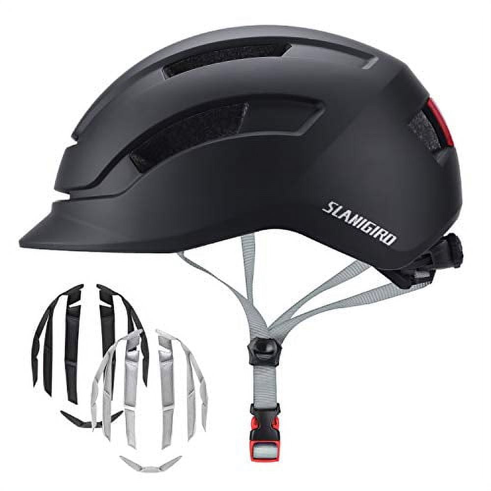 SLANIGIRO XL Adult Bike Helmet with Light - Urban Commuter Helmet with Pads for Men, Women ...