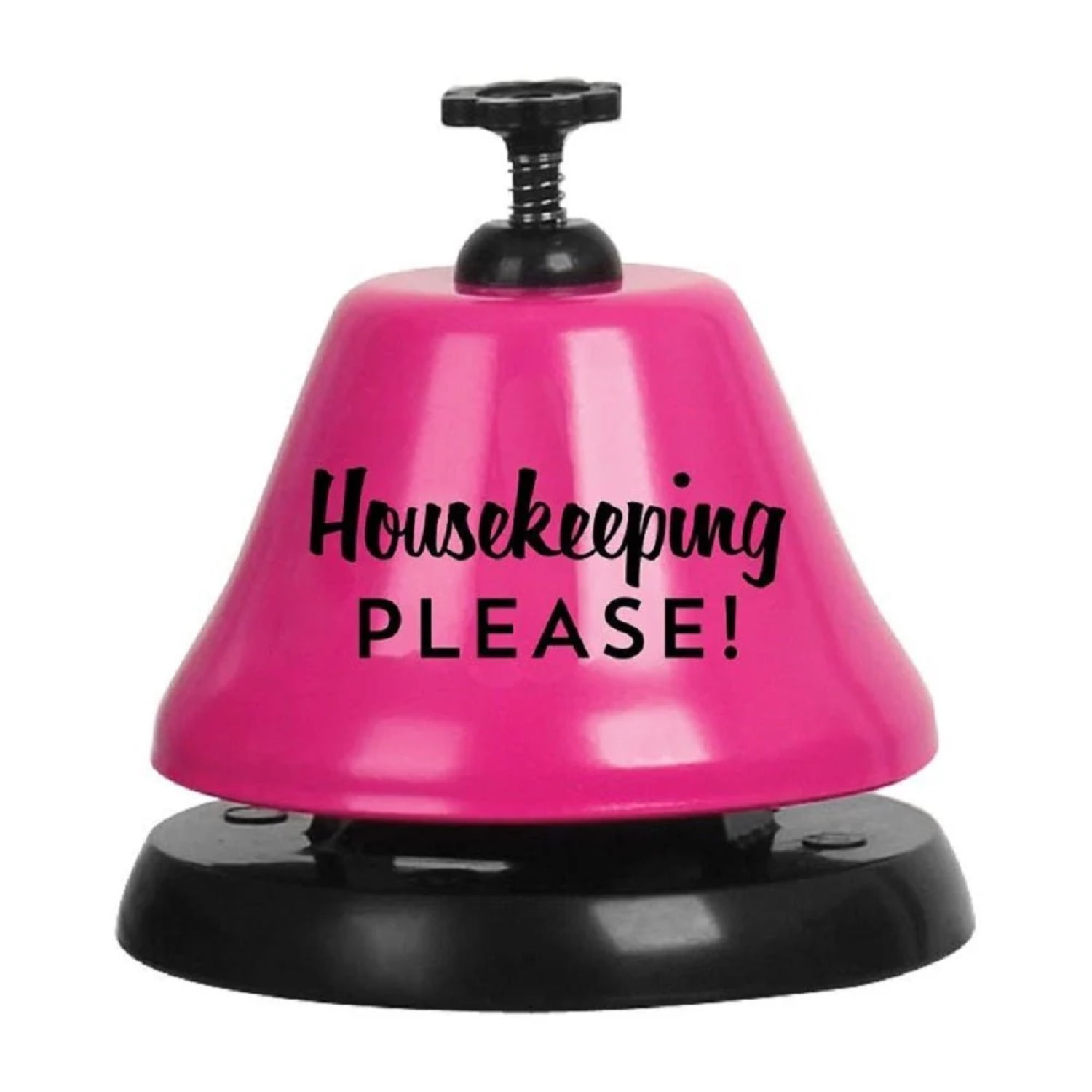 SLANT COLLECTIONS Housekeeping Please Bar Top Bell in Pink and Black ...