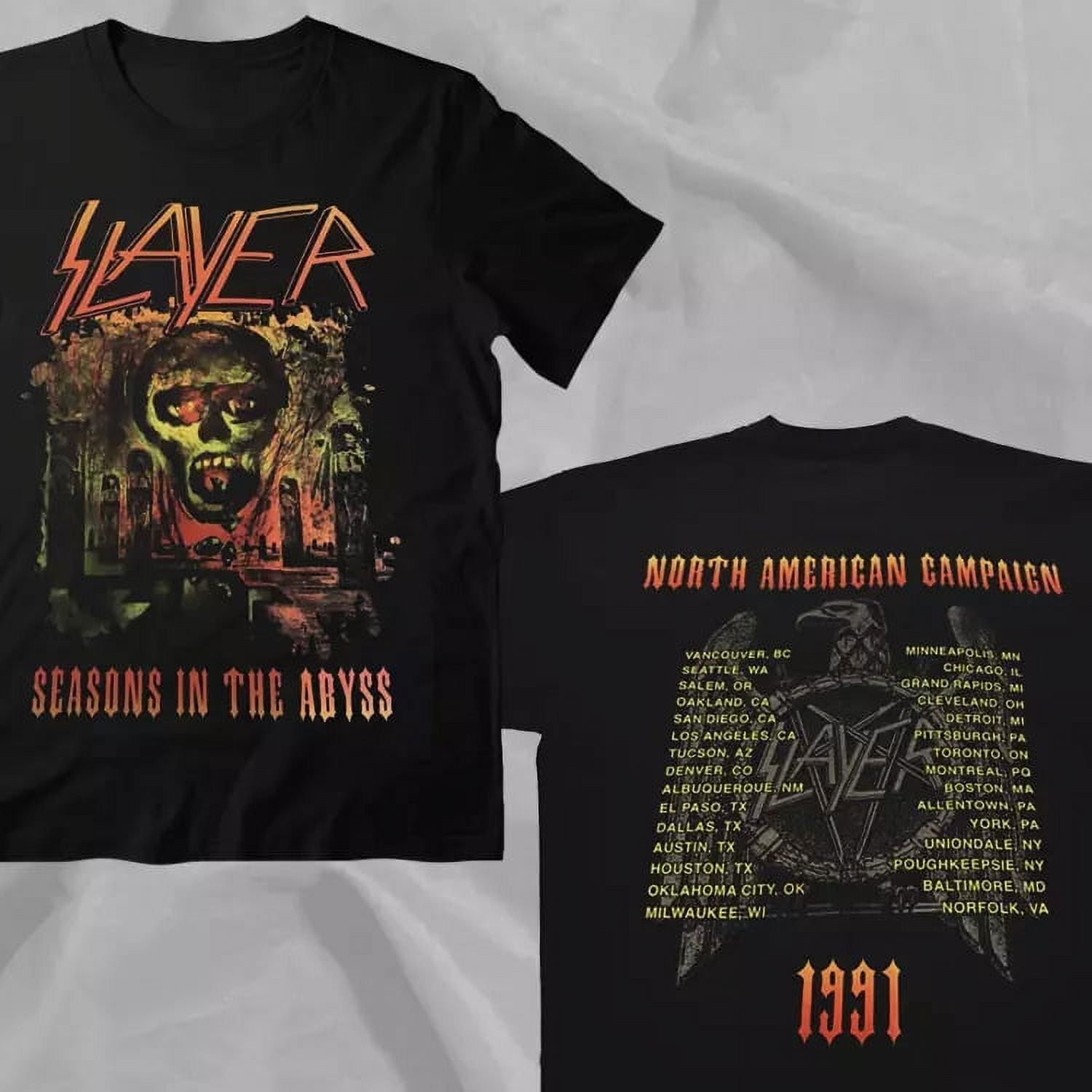 SLAYER BAND SEASONS IN THE ABYSS 1991 TOUR NORTH AMERICAN CAMPAIGN 2 ...