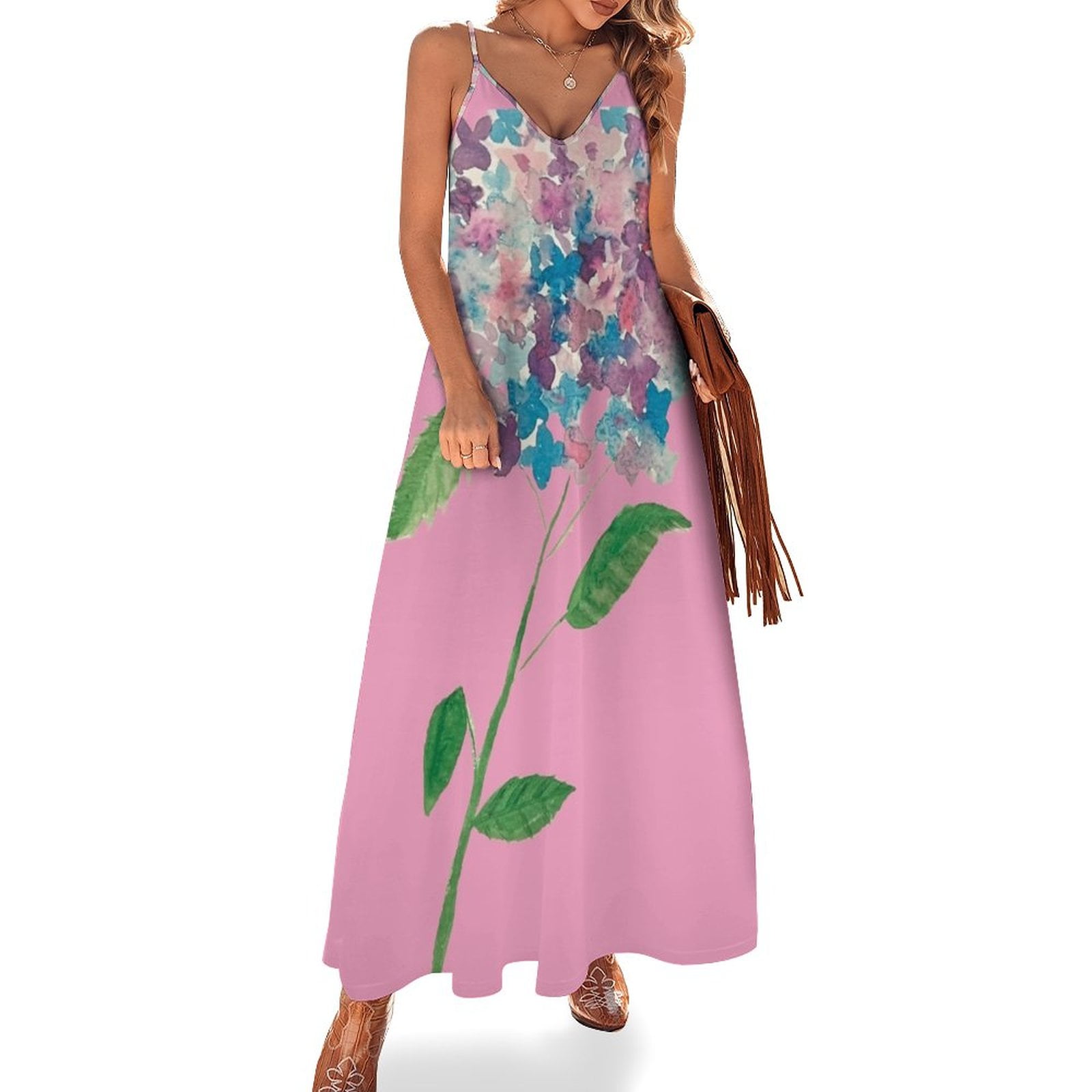 SLB Designs Hydrangea Watercolor Sleeveless Dress Casual dresses dress ...