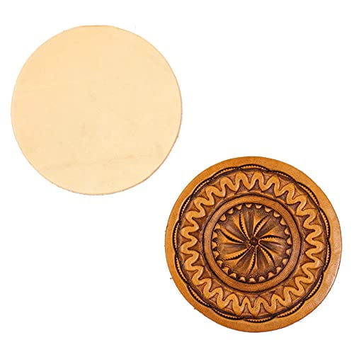 SLC 3-1/4" Round Vegetable Tan Leather for Coasters, Tooling, Stamping ...