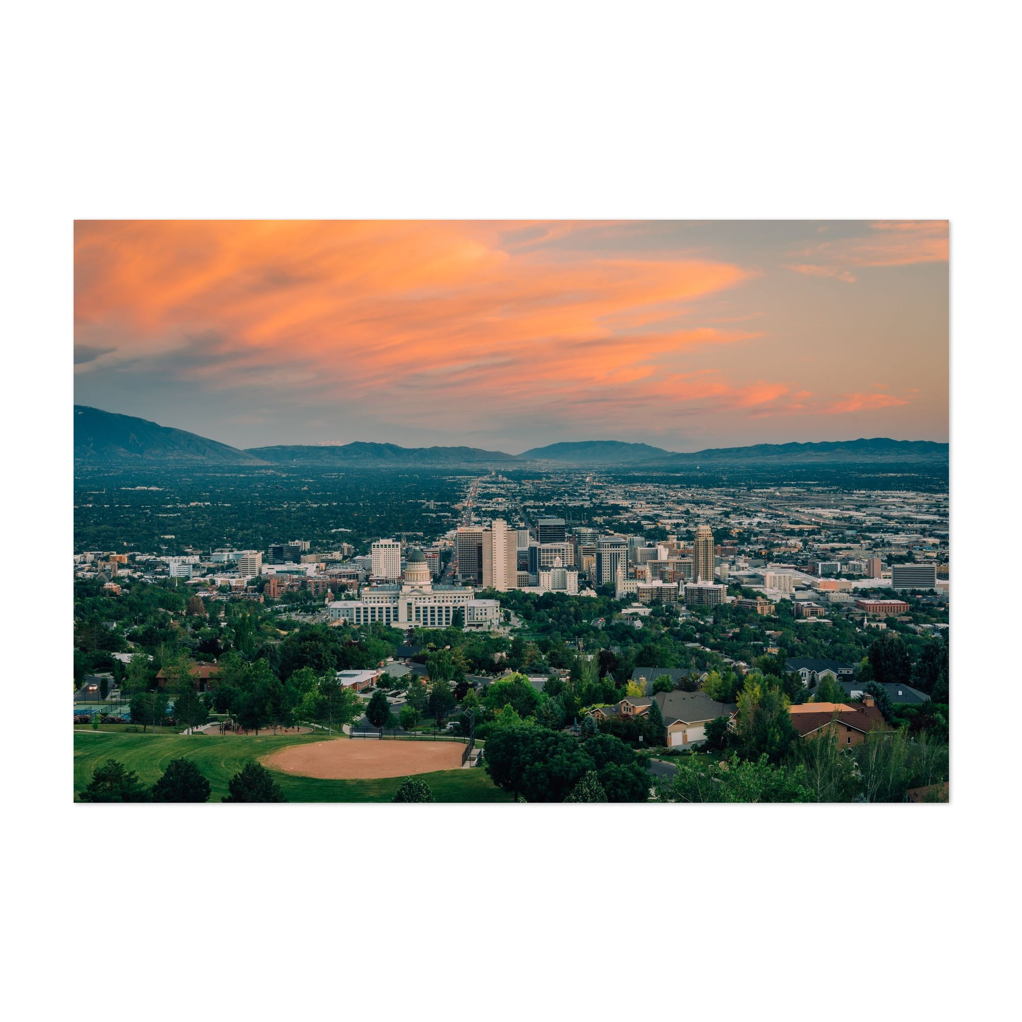 SLC Sunset 01 - Salt Lake City Utah Photography City Skyline Sunset ...