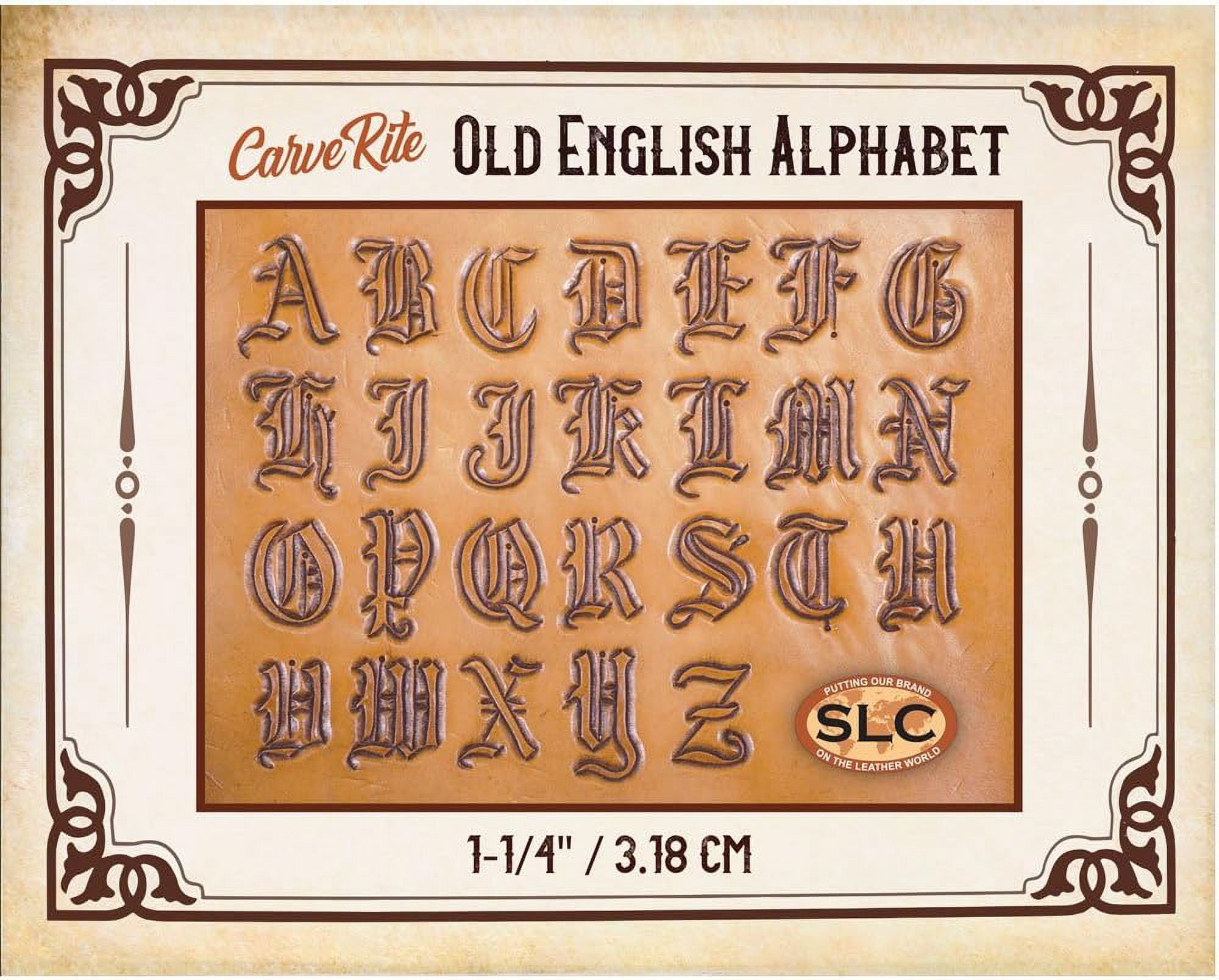 SLC Tooling Patterns (Old English Alphabet), Carverite Tooling Pattern ...