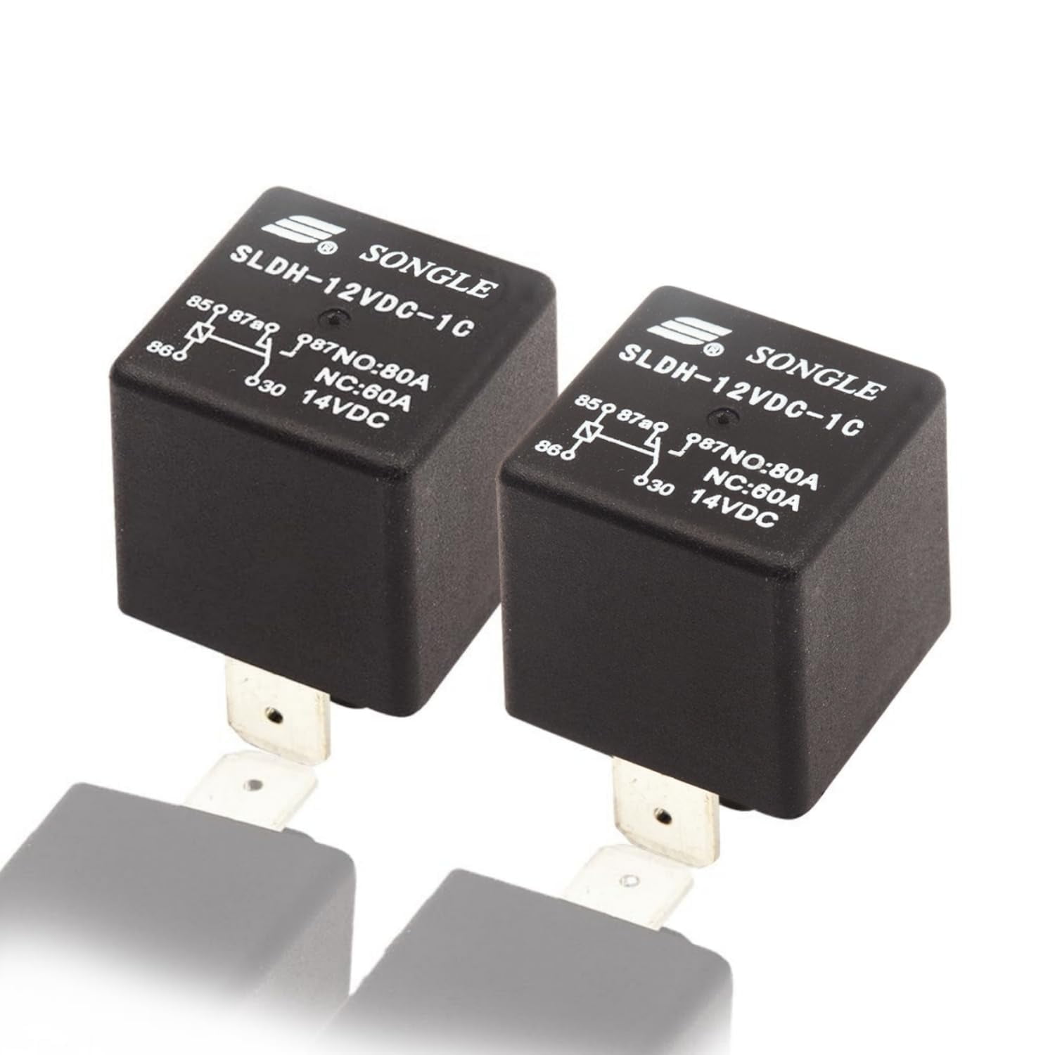 SLDH-12VDC-1C 80A 5pin SPDT Car Relay for Car, 2 Pieces - Walmart.com