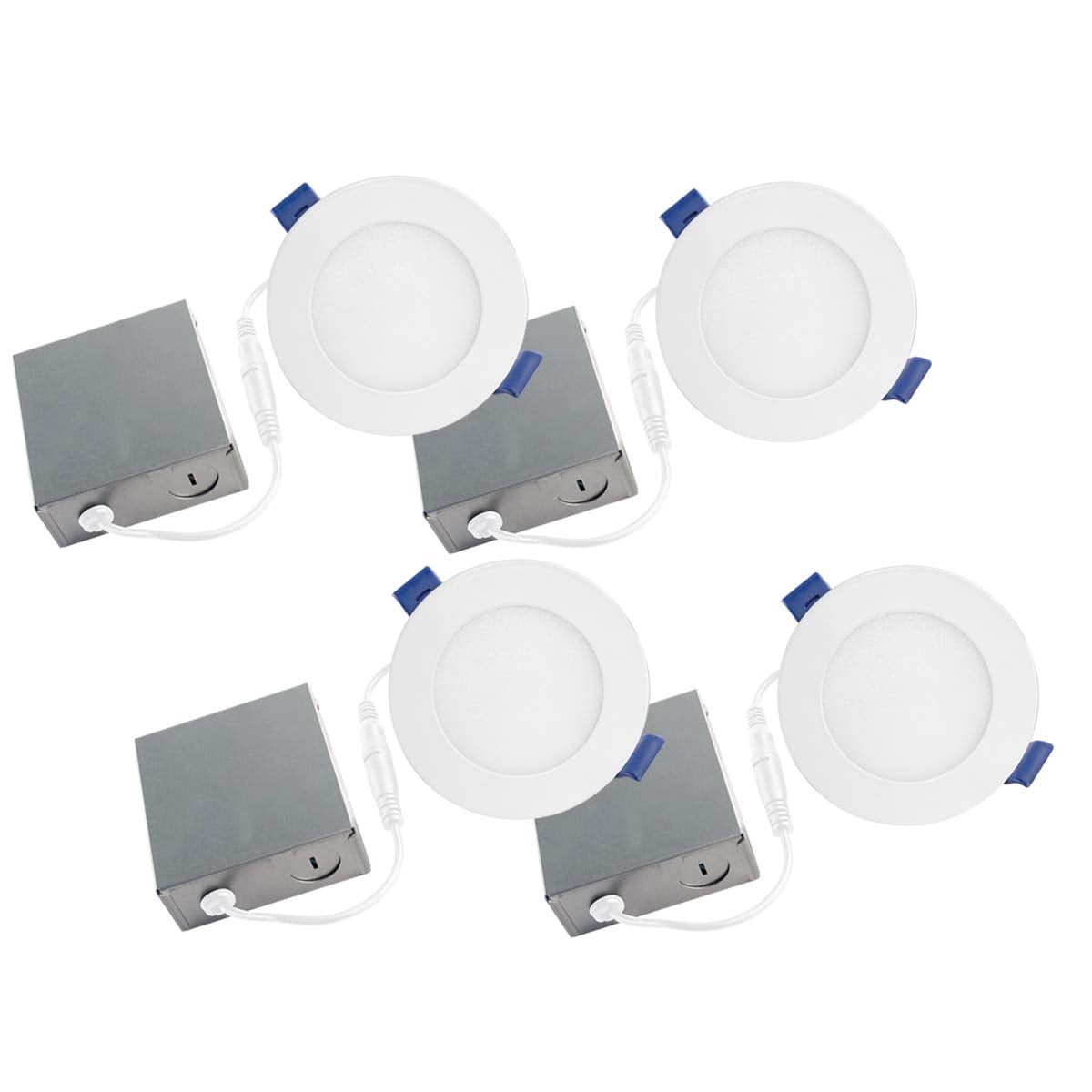 SLDSKB4W4 Slim Disk Recessed LED Lighting Kit (Pack of 4) C95 - Walmart.com