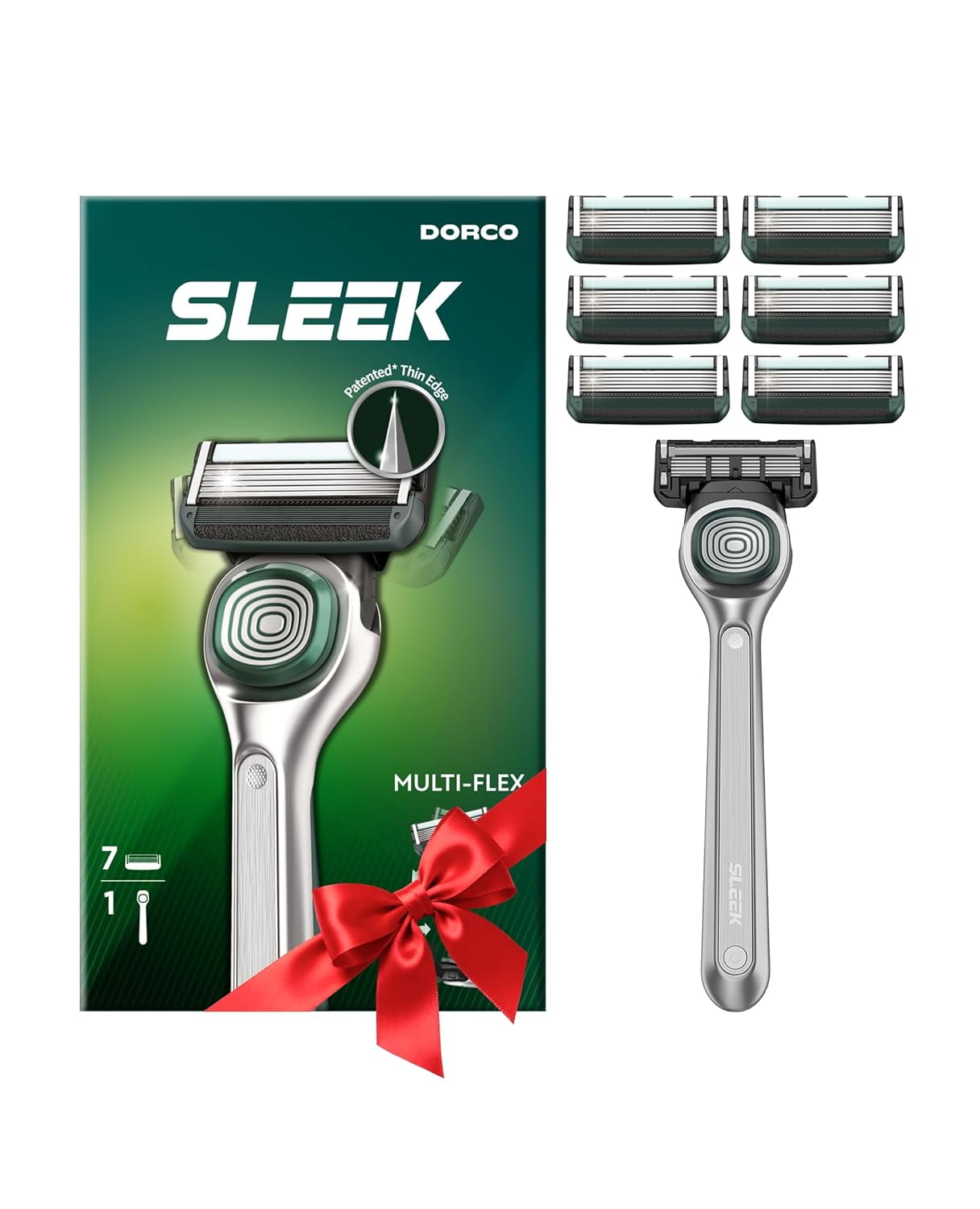 SLEEK 6 Blade Razor for Men with 7 Cartridges | Men's Cartridge Razors ...