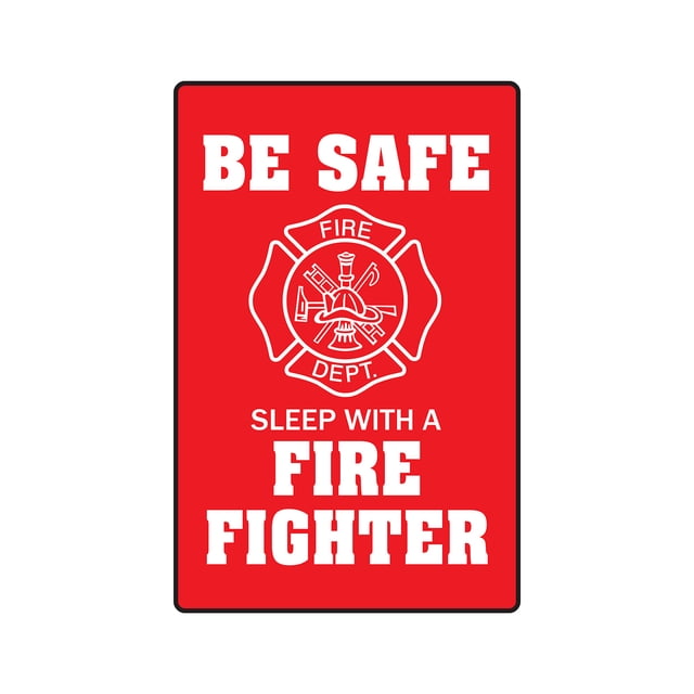 SLEEP WITH A FIRE FIGHTER Decal fireman hat firefighter truck sex ...