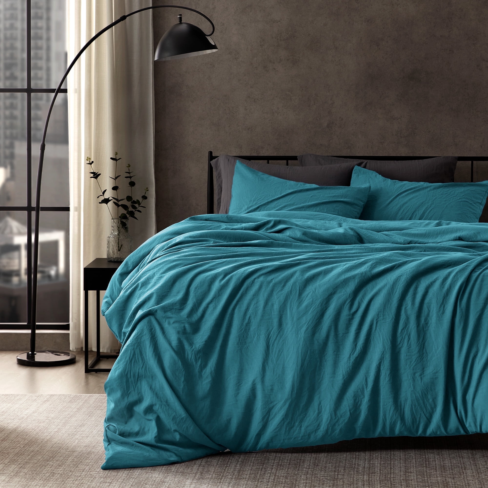 Sleep Zone Duvet Cover Queen Size, Stone Washed, Soft and Comfortable ...