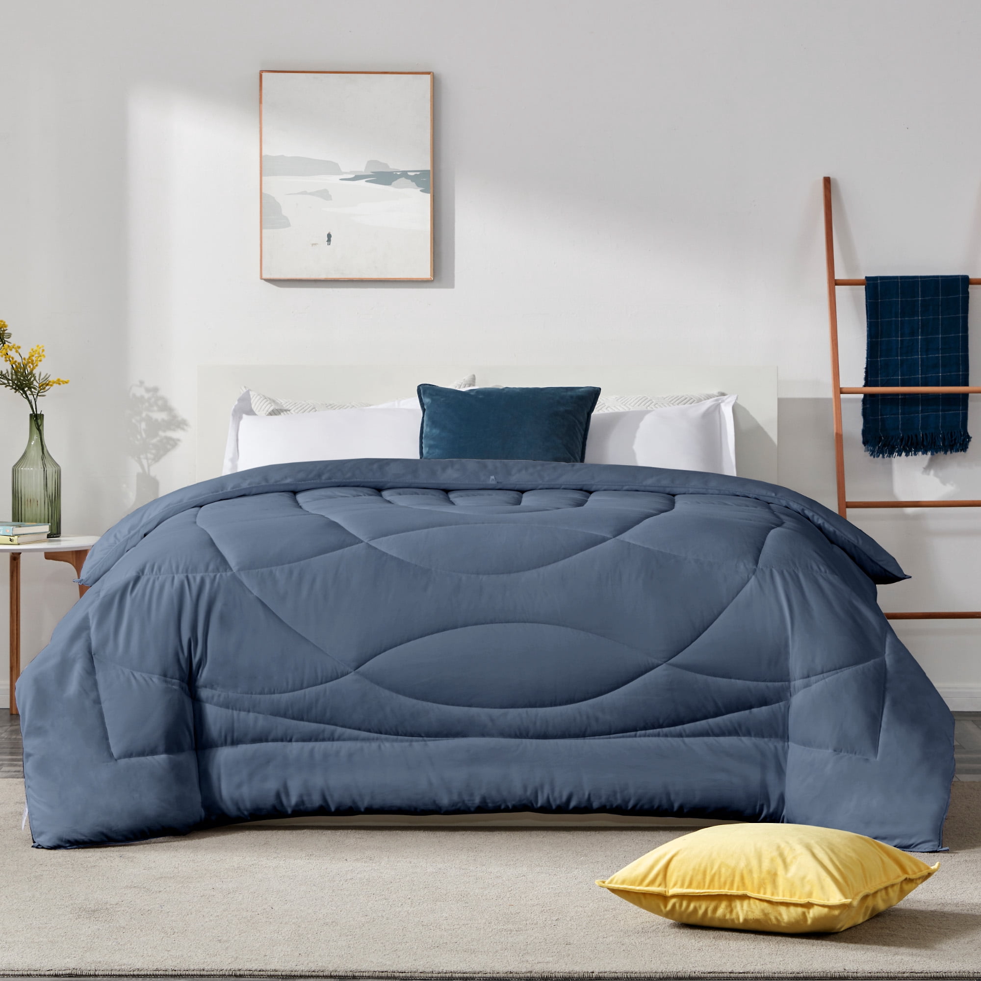 SLEEP ZONE Queen Comforter Duvet Insert, Down Alternative Reversible ...