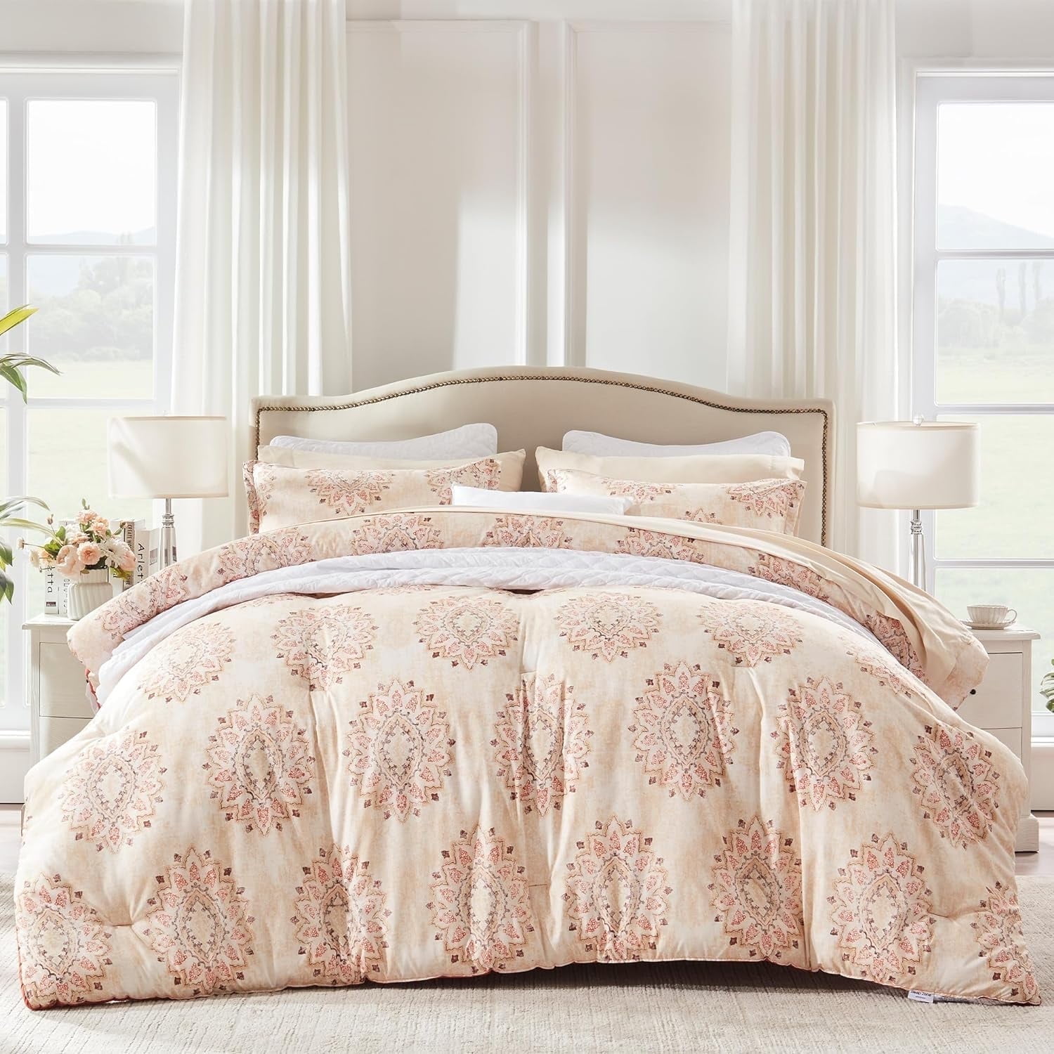 Sleep Zone Twin XL Size Comforter Set Bed in a Bag, 5 Pieces Soft and ...