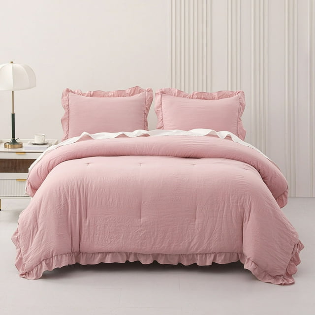 SLEEPBELLA 3pcs Luxury Ruffled Edge Trim , Soft Microfiber Inner Fill ...