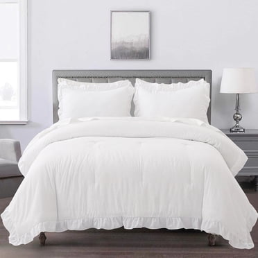 SLEEPBELLA 3pcs Luxury Ruched Floral Pintuck Comforter Sets, Soft ...