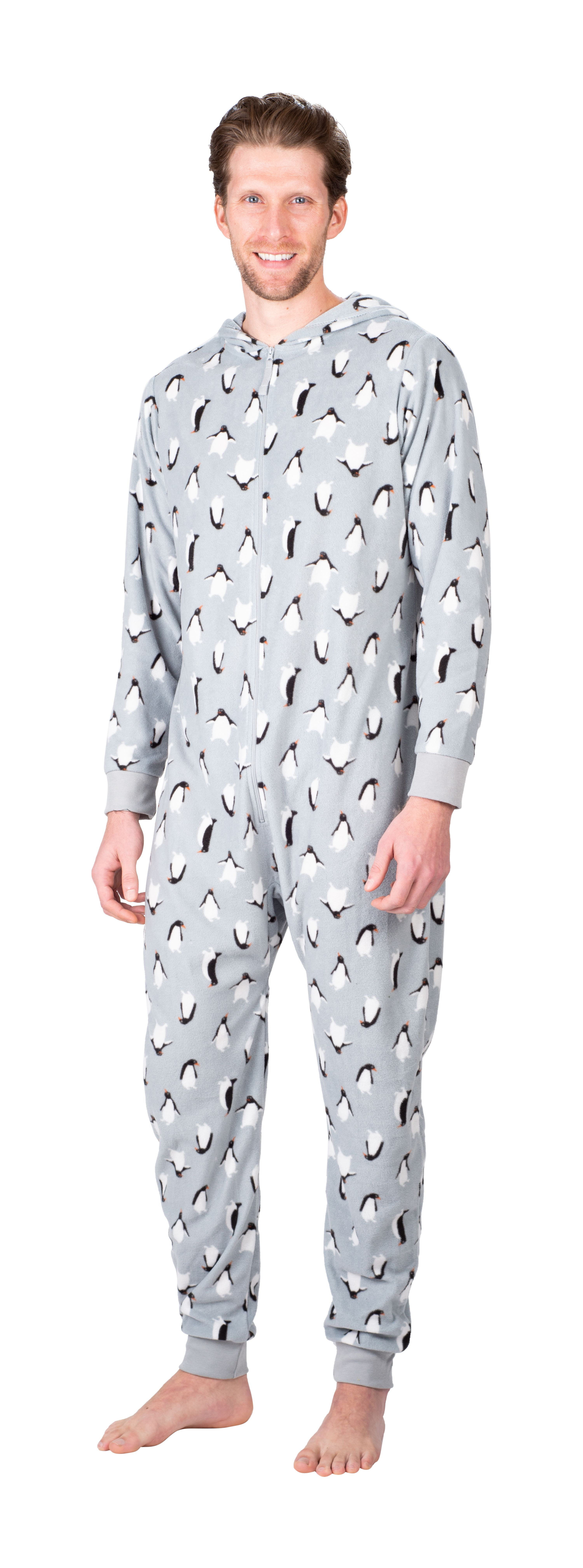 SLEEPHERO Adult Onesie Men Cozy Christmas Holiday Mens Onsie Pajamas ...