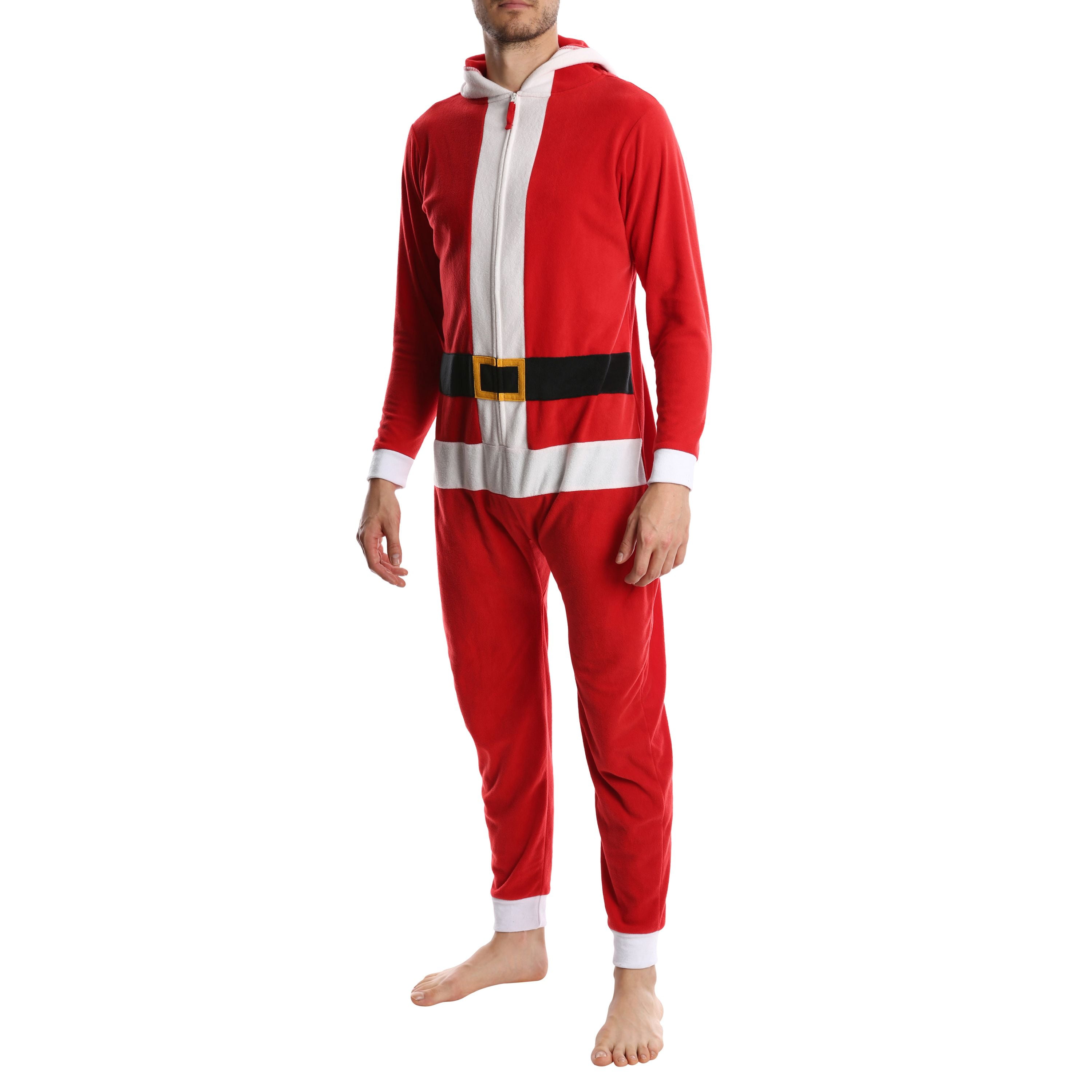 SLEEPHERO Adult Onesie Men Cozy Novelty Santa Onesie Christmas Mens ...