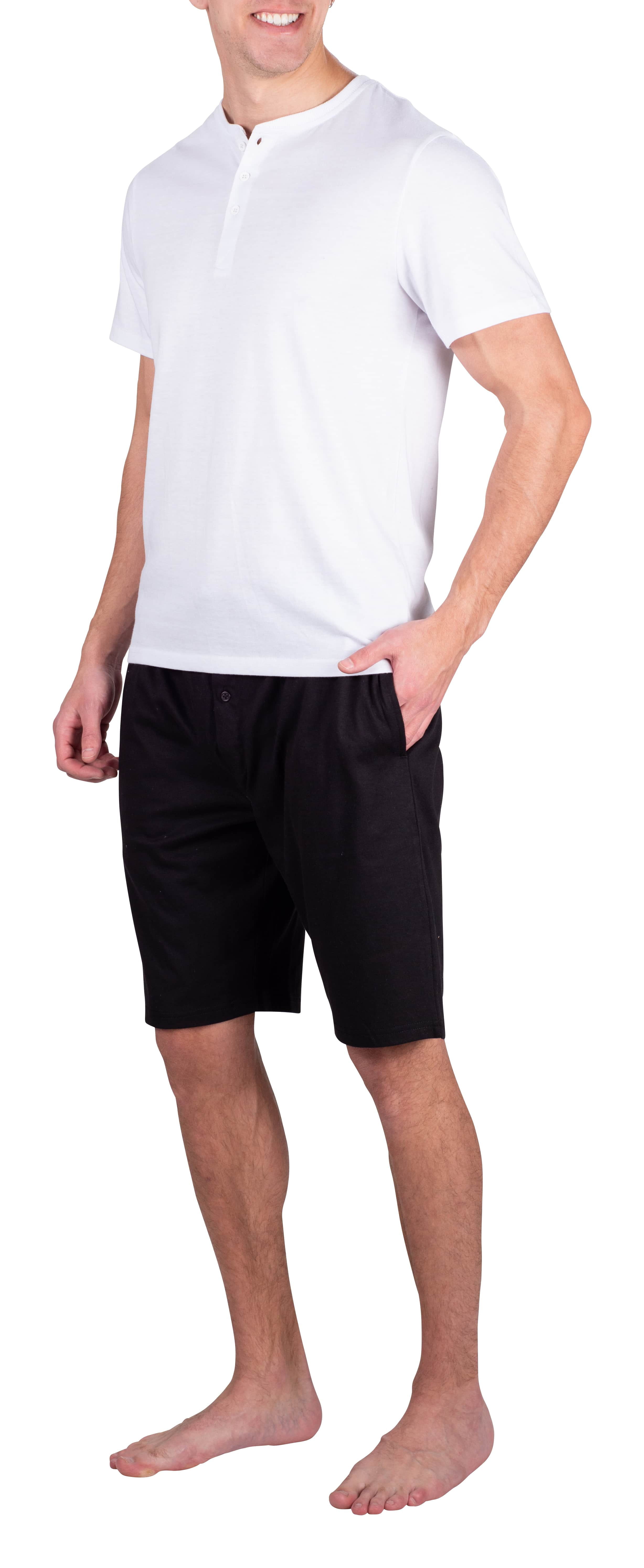 SLEEPHERO Mens Short Sleeve Pajama Set 2 Piece Mens Short Set Sleepwear ...