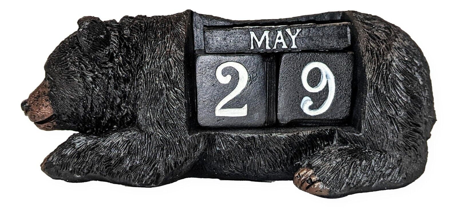SLEEPING BLACK BEAR PERPETUAL CALENDAR Tabletop Figure, by Slifka ...