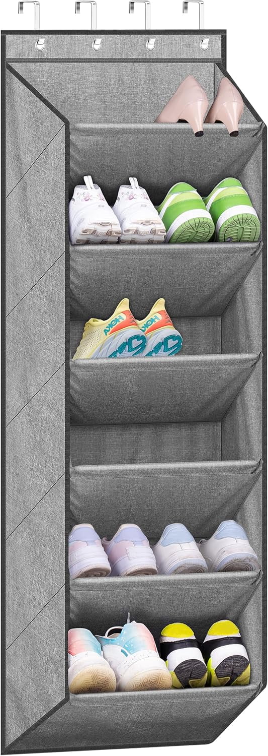 SLEEPING LAMB Over The Door Shoe Organizer for Closet with Large Deep ...